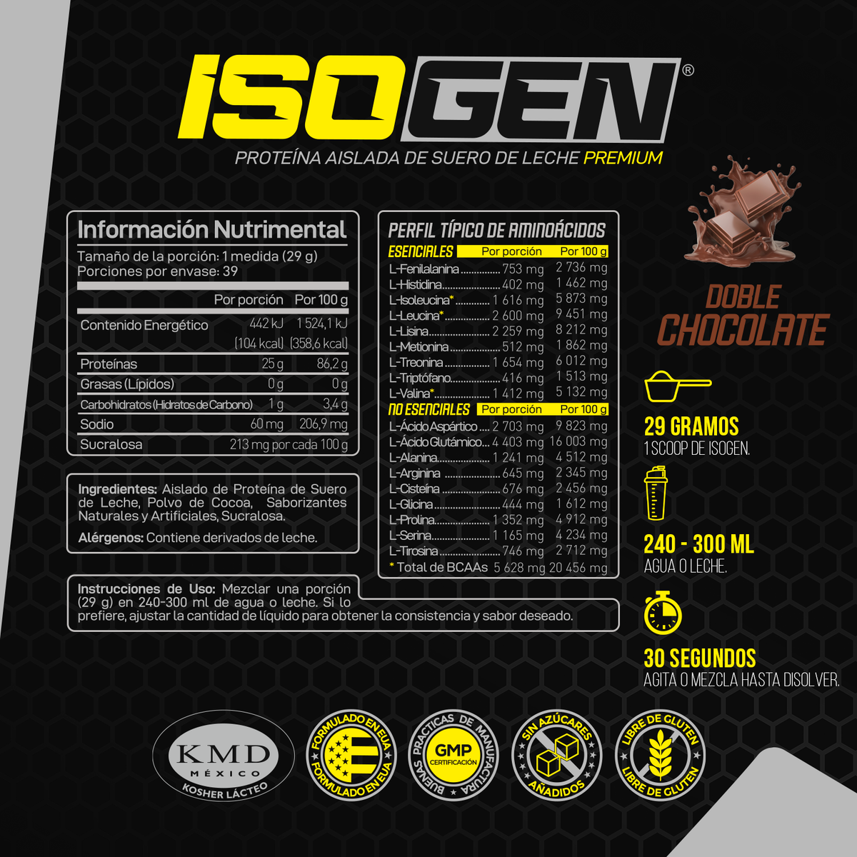 Proteína Aislada (Isolate) 100% | Forzagen Isogen | 25 g por Servicio ...